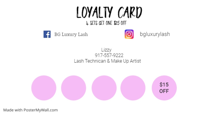 Copy of Blue Simple Loyalty Card Template | PosterMyWall