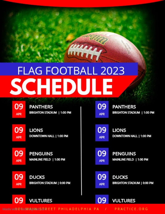 Football Schedule | PosterMyWall