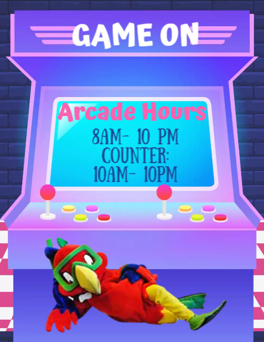 Arcade girl game party invite | PosterMyWall