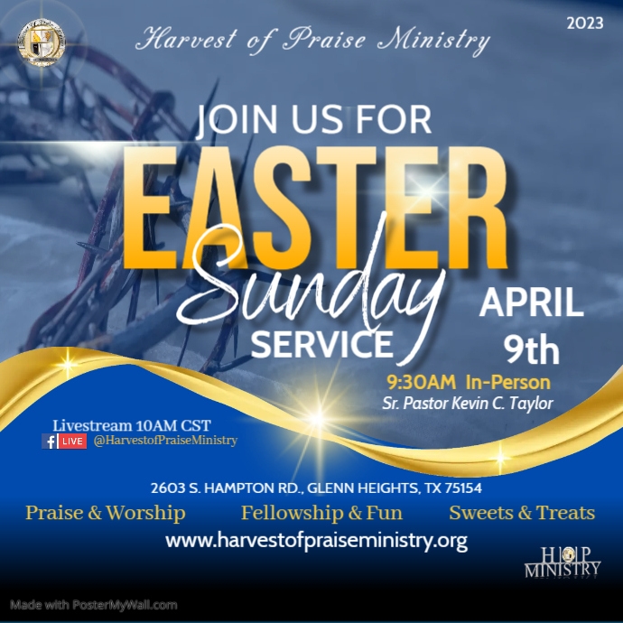 easter sunday service flyer (1) | PosterMyWall