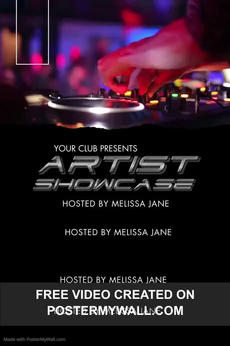 Artist Showcase Event Poster Video Template | PosterMyWall