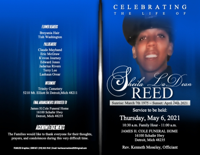 Reed Obituary pages 1/8 | PosterMyWall