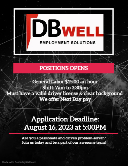 Come Work With Us Flyer | PosterMyWall