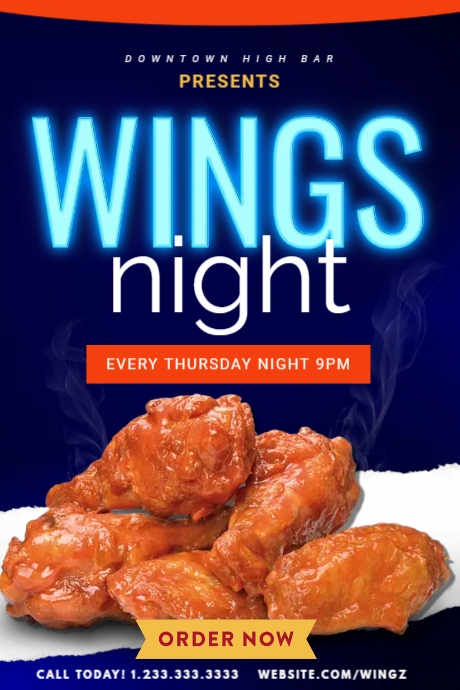 Wings Night | PosterMyWall