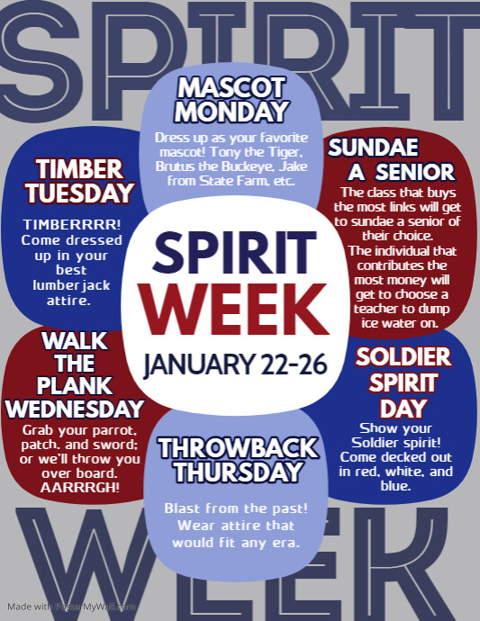 Copy of Spirit Week Flyer | PosterMyWall