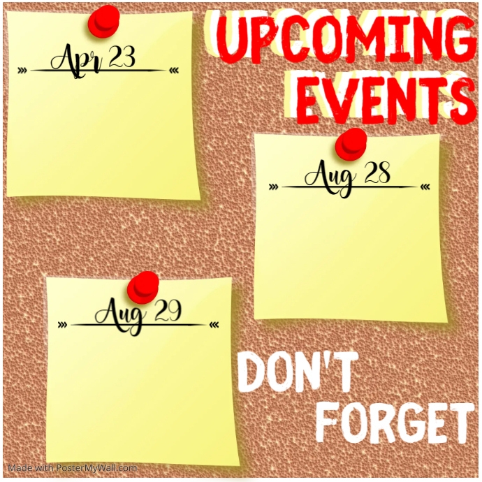 Upcoming Events | PosterMyWall