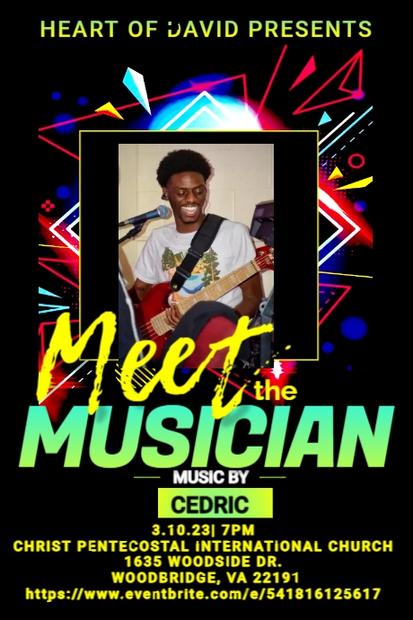 Meet the Musician "Cedric" | PosterMyWall