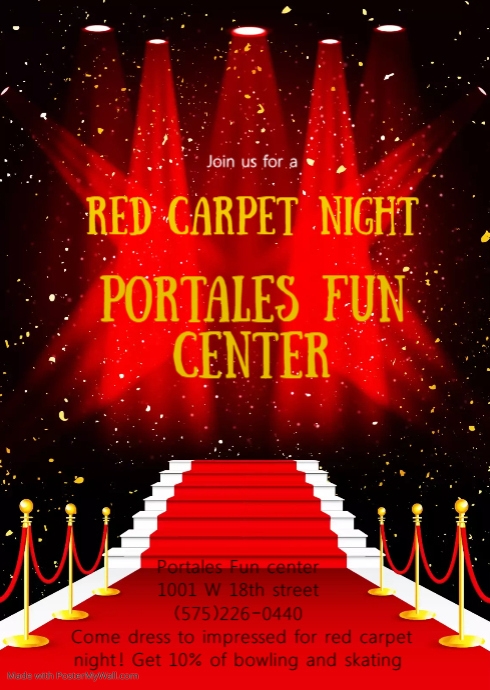 Copy of Red carpet birthday party invitation | PosterMyWall