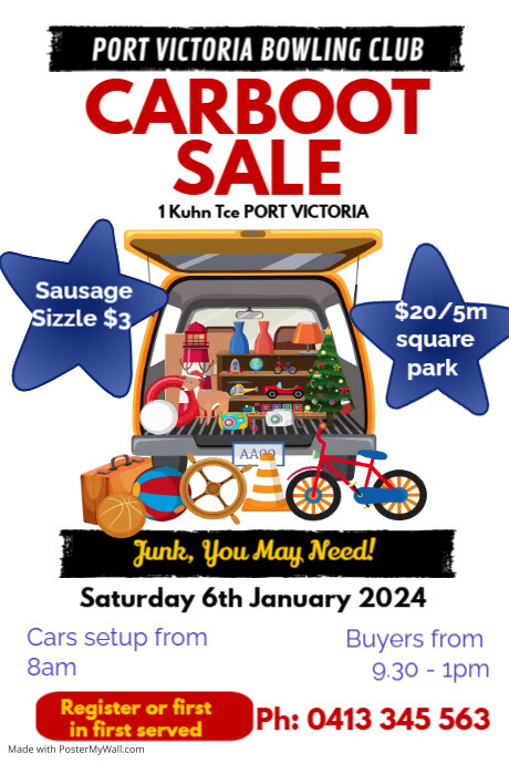 Copy of Car Boot Sales Poster Flyer Template | PosterMyWall
