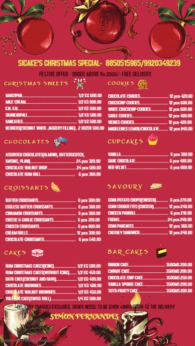 Copy of Christmas Menu | PosterMyWall