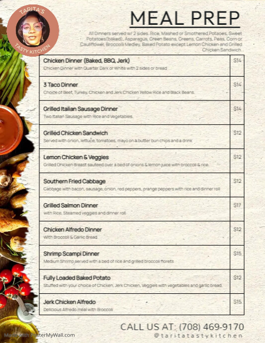 TTK 2023 Meal Prep Menu | PosterMyWall