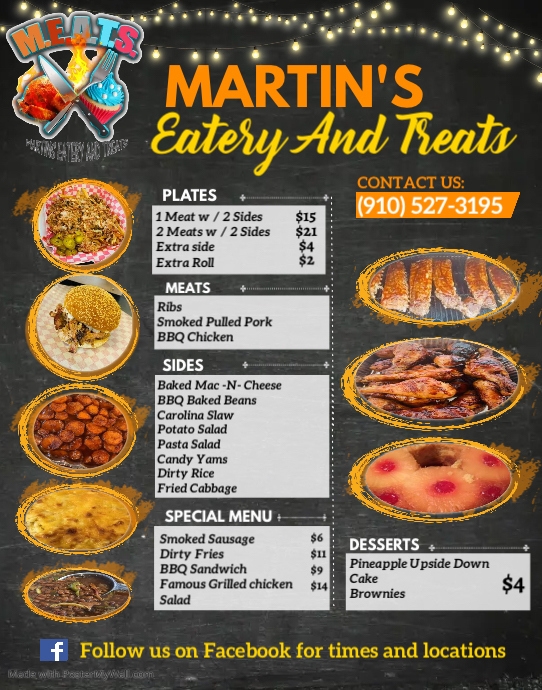 Copy of Copy of Tres Kitchen Long Menu List | PosterMyWall