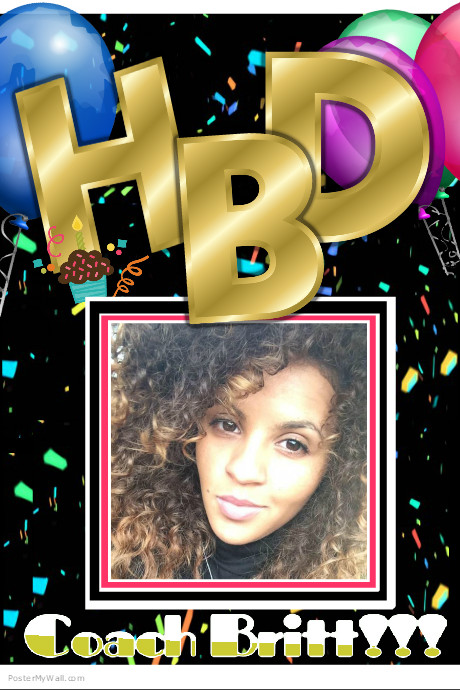 hbd coach britt | PosterMyWall