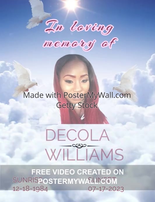 Copy of Cloudy Sky Funeral Program Video Template | PosterMyWall
