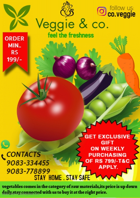 Copy of VEGETABLE SHOP | PosterMyWall
