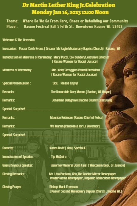 MLK Celebration Program | PosterMyWall
