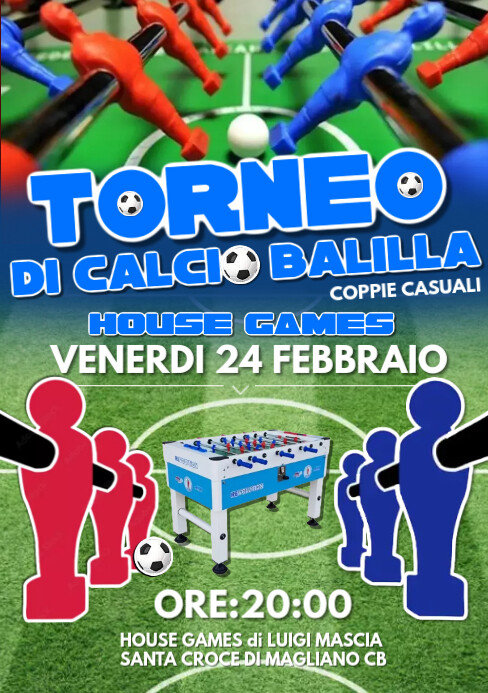 TORNEO CALCIO BALILLA | PosterMyWall