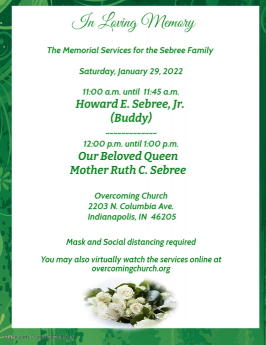 Memorial Service announcement | PosterMyWall