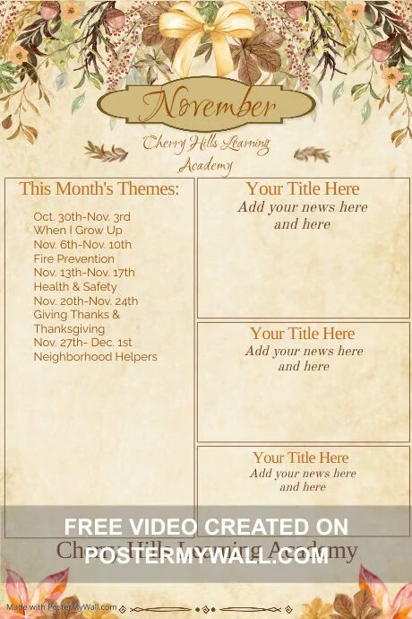 November Newsletter by Paula | PosterMyWall