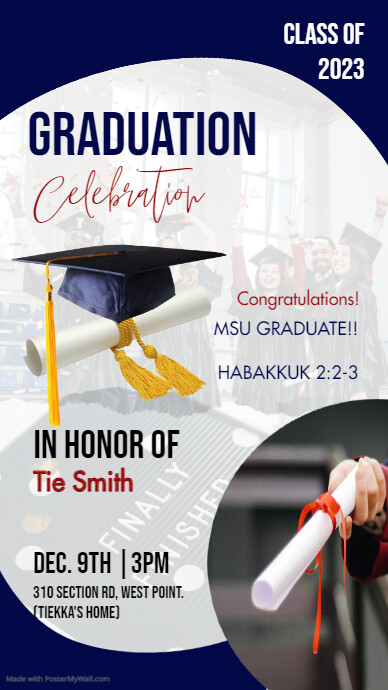 Graduation Celebration POSTER | PosterMyWall