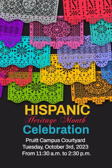 Multicolored Hispanic Heritage Month Poster | PosterMyWall