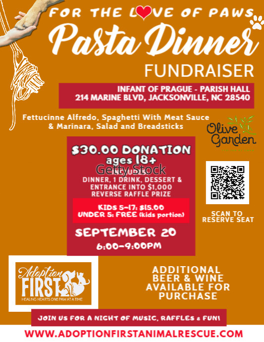Spaghetti Dinner Fundraiser Flyer | PosterMyWall