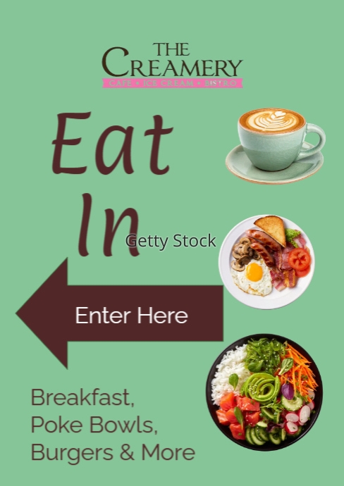 Eat In Sign 1 | PosterMyWall