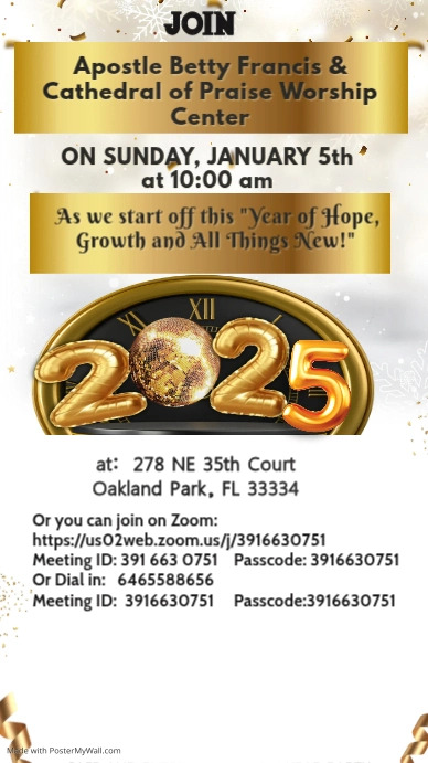 1ST SUNDAY 2025 | PosterMyWall