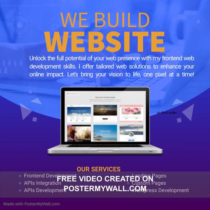 Website design service banner ad | PosterMyWall