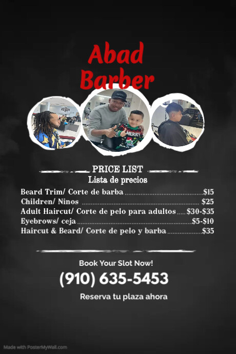 Barber Shop Poster price list | PosterMyWall