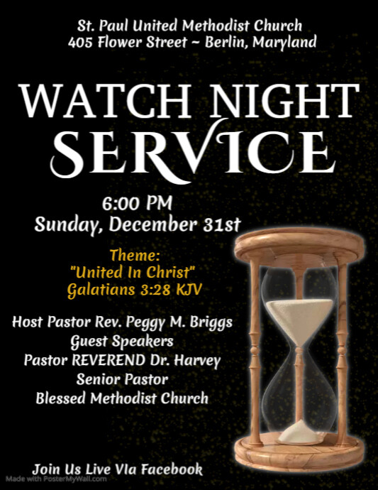 Church Watch Night Service | PosterMyWall