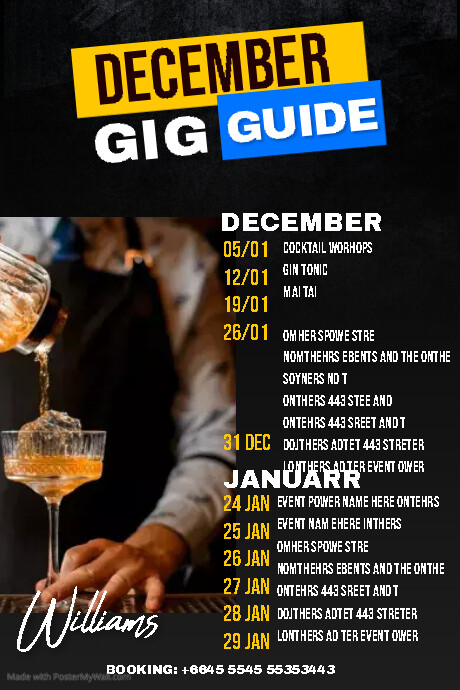 gig guide | PosterMyWall