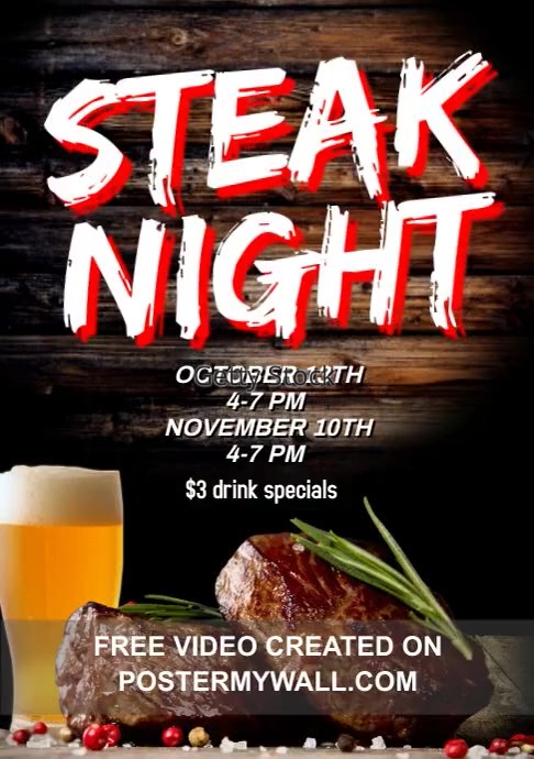 Steak Night | PosterMyWall