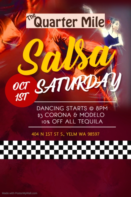 Copy of Red Salsa Night Dance Poster | PosterMyWall