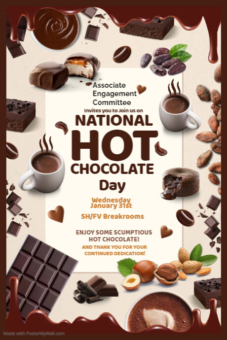National Hot Chocolate Day Template | PosterMyWall