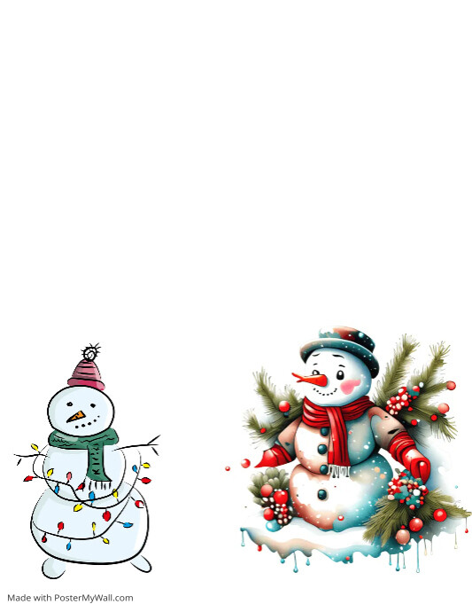 Christmas snowman (1) | PosterMyWall