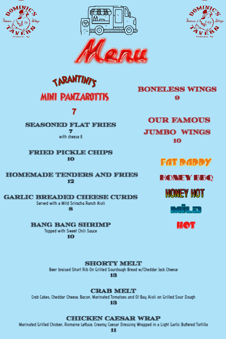 main menu 3/1 | PosterMyWall