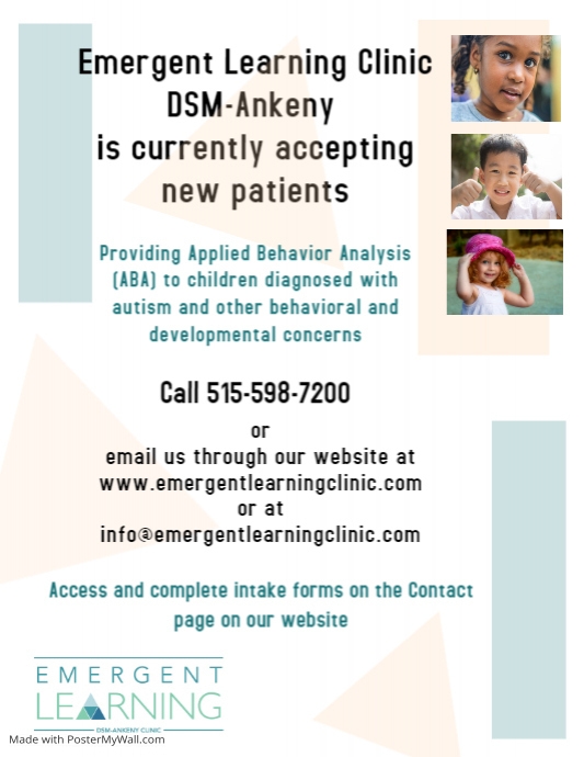 Copy of Emergent Learning Clinic - Accepting New Patients | PosterMyWall