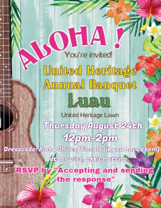 Aloha Hawaiian Luau Flyer Template | PosterMyWall
