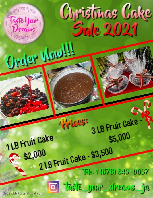 Copy of Christmas Cake Sale 2020 | PosterMyWall