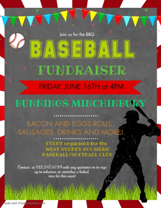 Baseball Flyer Fundraiser | PosterMyWall