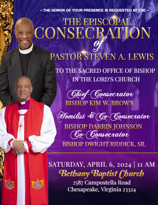 MHBC Bishop Consecration | PosterMyWall