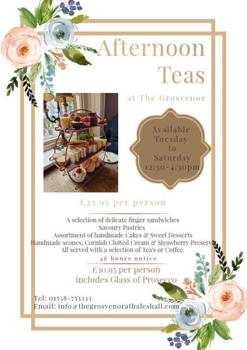 Afternoon Tea Menu | PosterMyWall