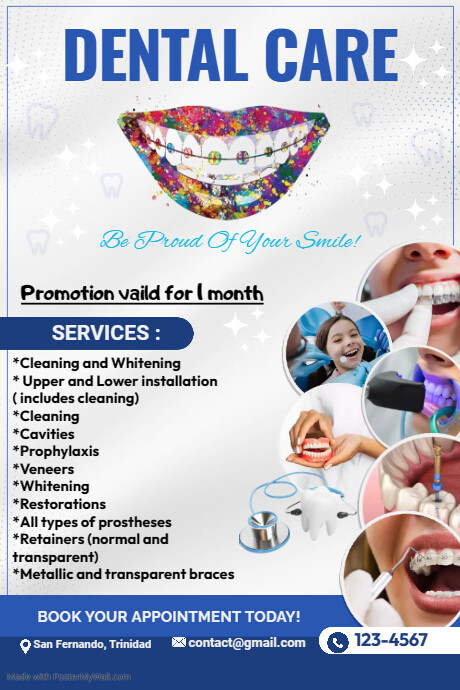 Dental Health Services Poster Template | PosterMyWall