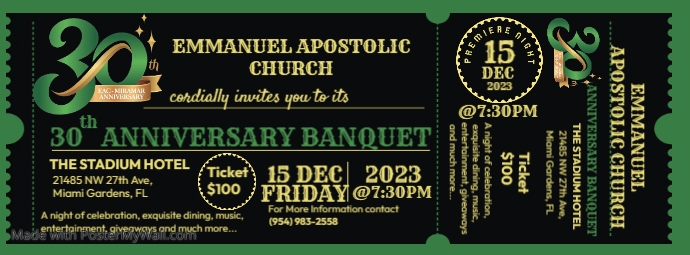 Copy of Graduation Dinner Party Ticket Template | PosterMyWall