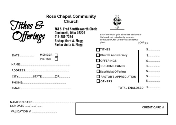 tithes and offerings envelope 2 | PosterMyWall