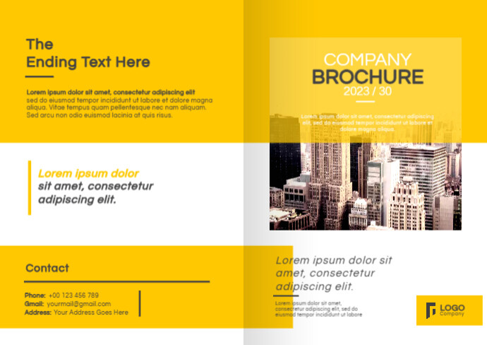 Company Brochure 2-Page Template | PosterMyWall