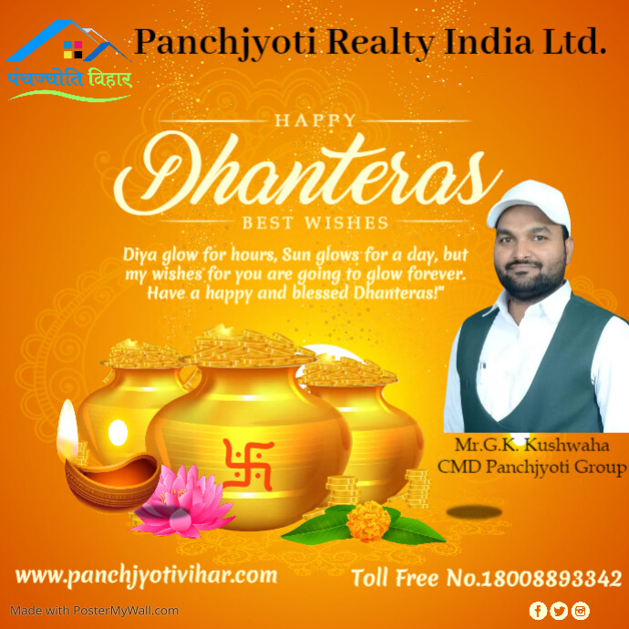 Dhanteras Best Wishes Post Template | PosterMyWall