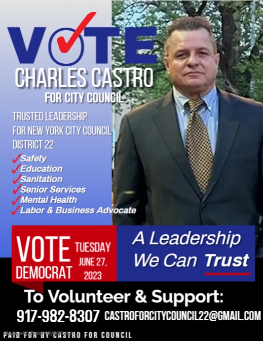 Copy of Charles Castro Campaign 2023 | PosterMyWall
