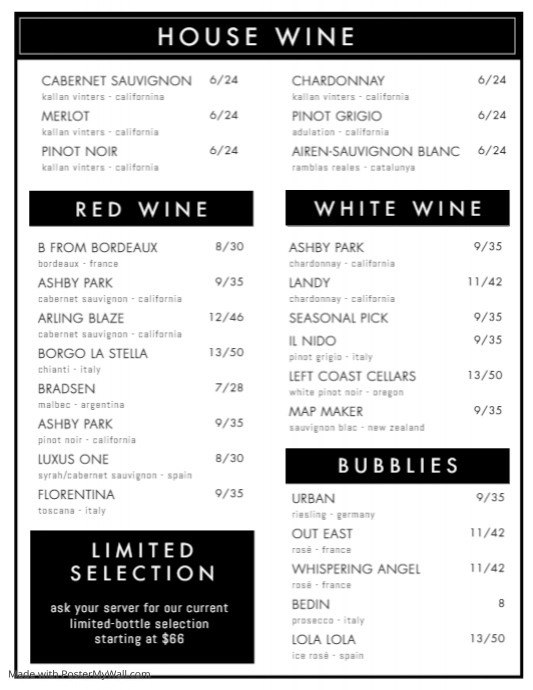 Copy of Bar Menu | PosterMyWall